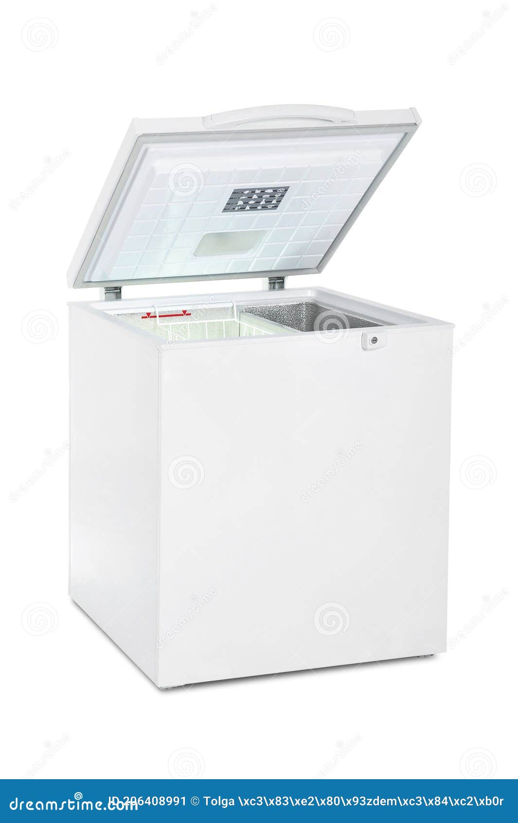 White color freezer stock image. Image of open, presentation - 206408991