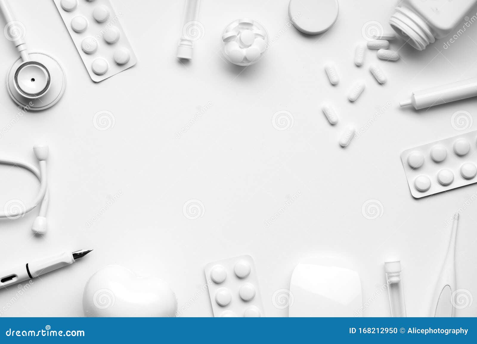 White Color Medical Equipment for Clean Concept Stock Photo - Image of ...