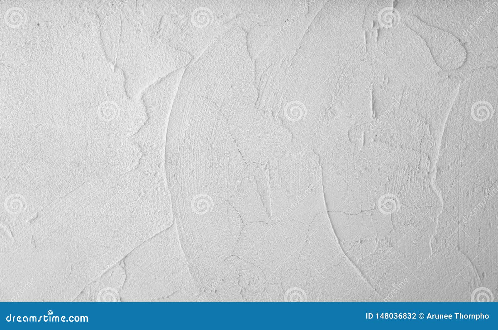 White Plaster Whitewash Wall Horizontal Background With Daubs And ...