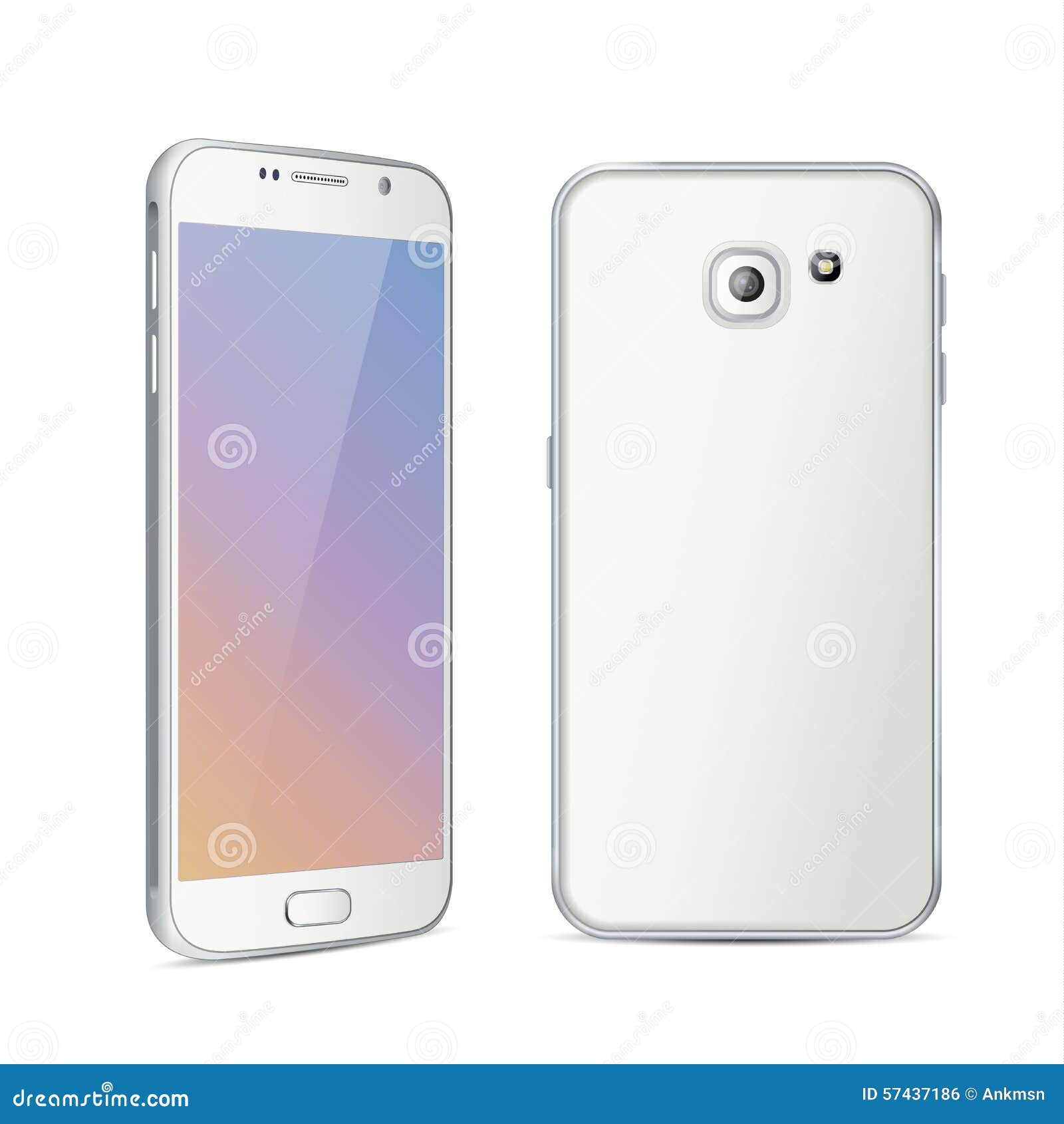 White color smartphone stock vector. Illustration of display - 57437186