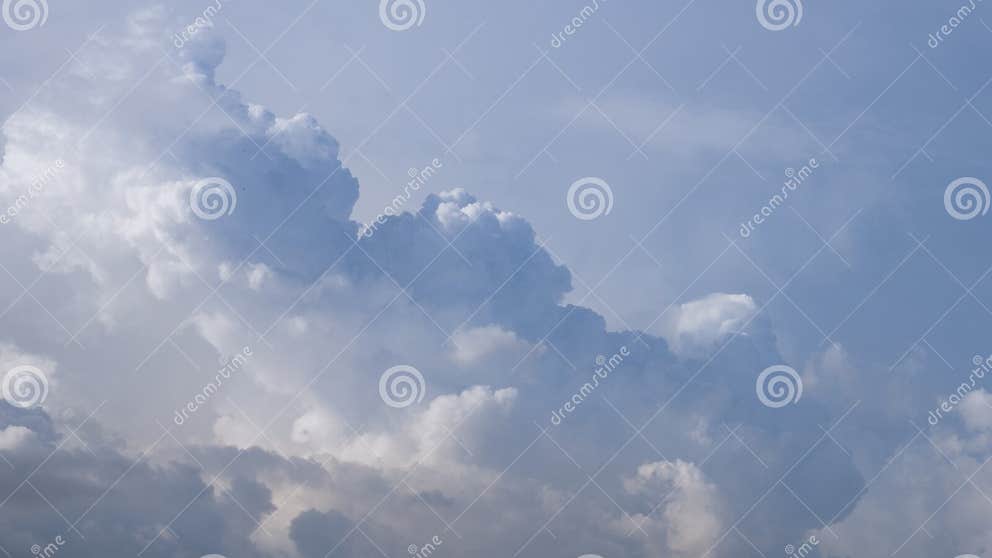 White Color Tone Style Thick Cloud - Simple Style Stock Photo - Image ...