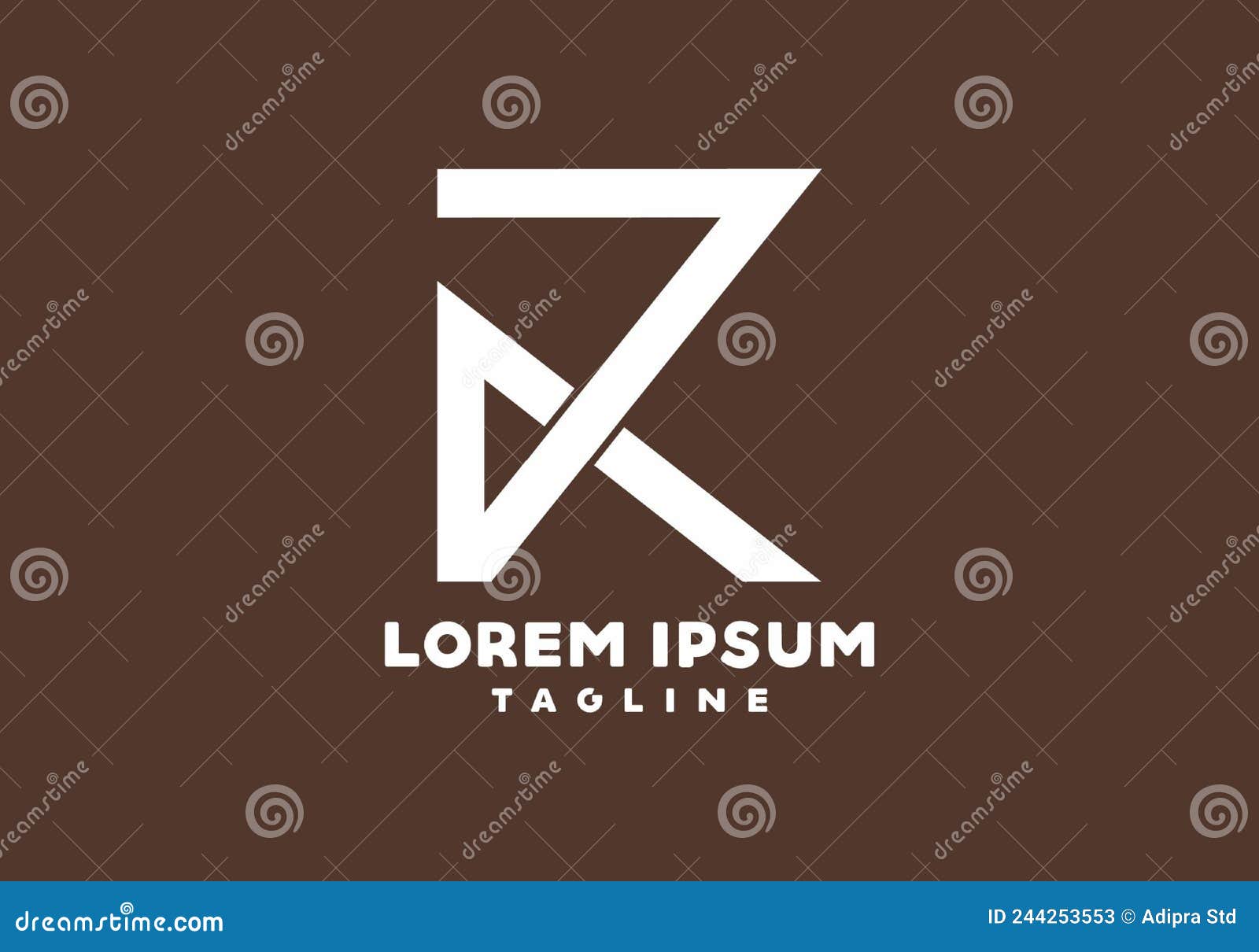 White Color of Unique R Initial Letter Stock Vector - Illustration of ...