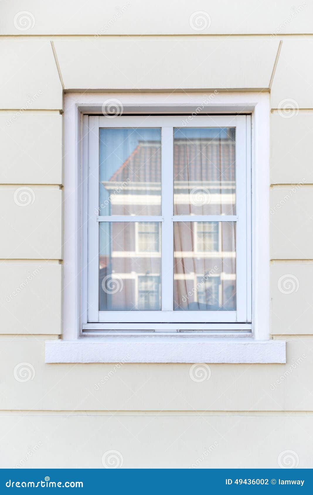 White Color Vintage Style Window Stock Photo - Image of brick, home ...