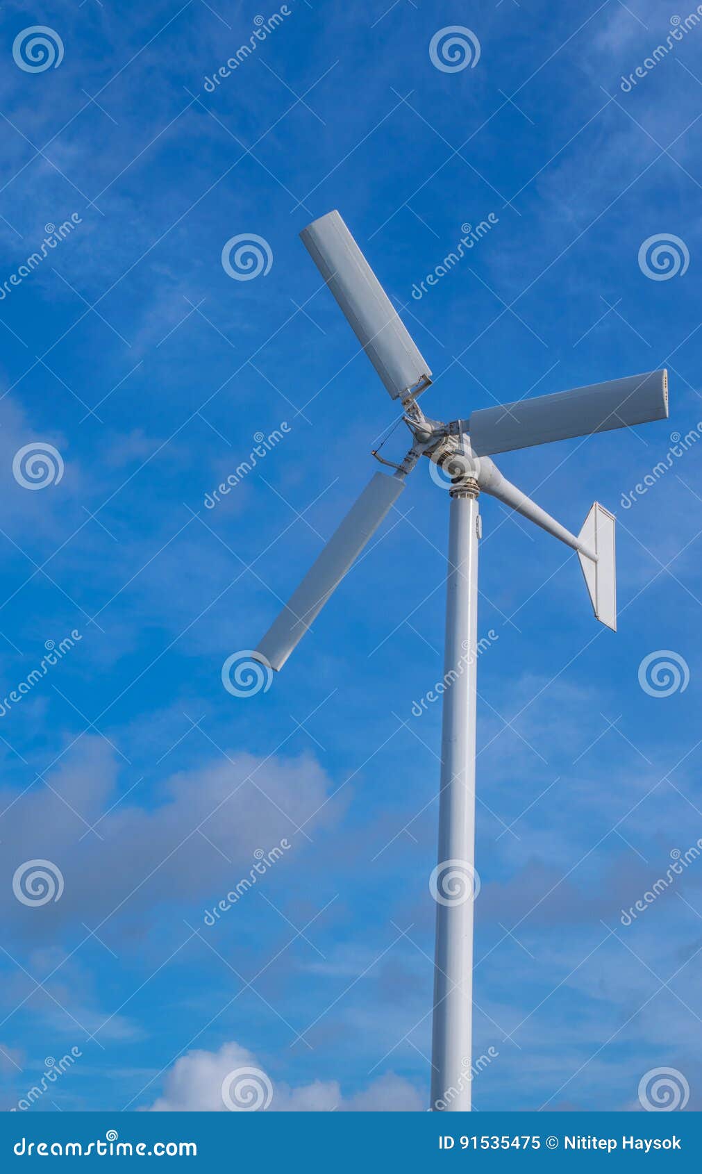 The White Color Wind Turbine Stock Image - Image of power, green: 91535475