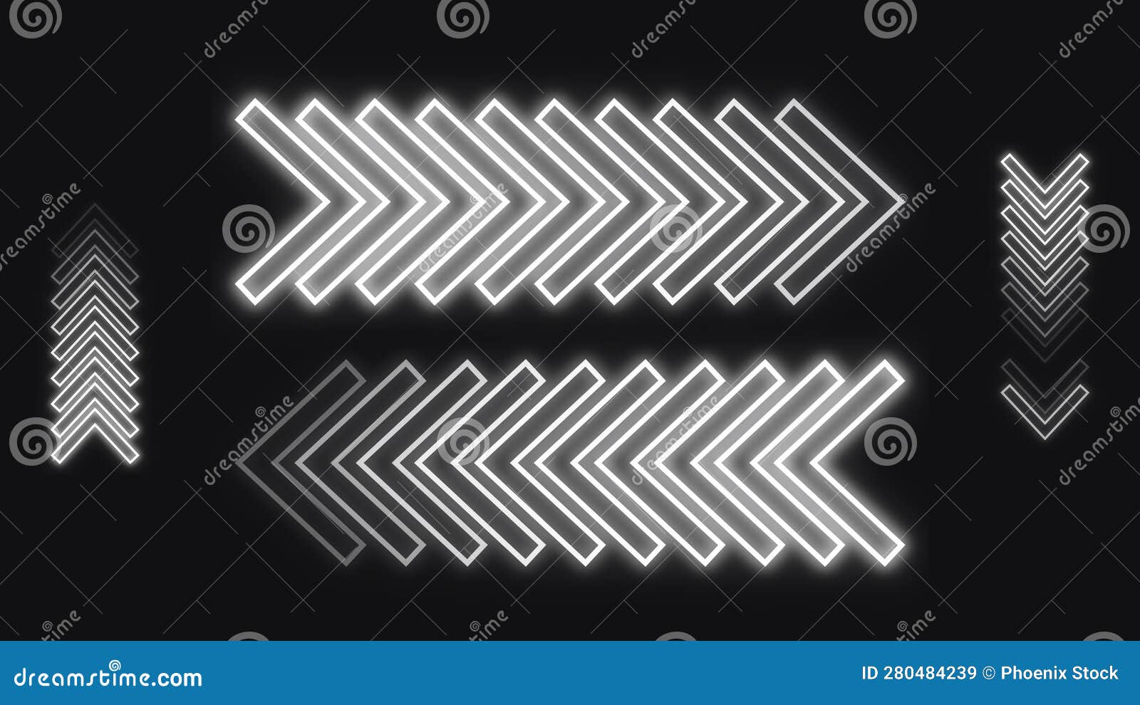 White-colored Arrow Stroke Animation Transition Background. Stock ...