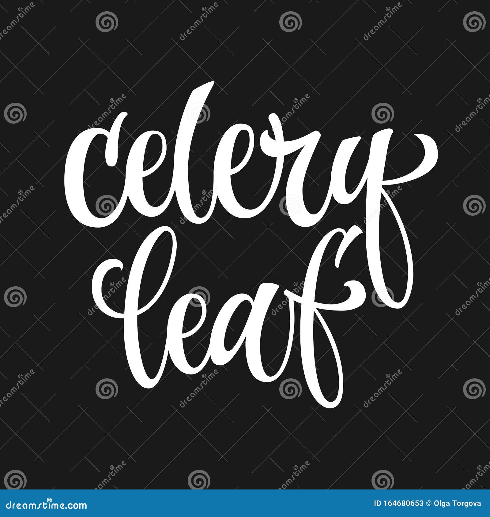 Celery Leaf Logo. Round Linear Of Celery On White Vector Illustration ...