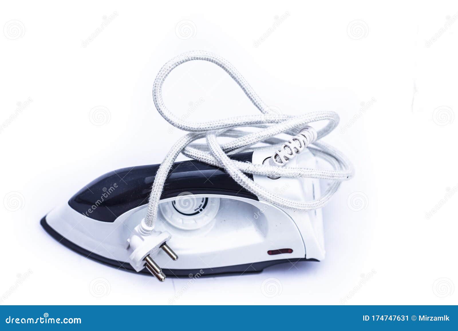 White Colored Iron or Steam Iron Isolated on White. Stock Image - Image ...