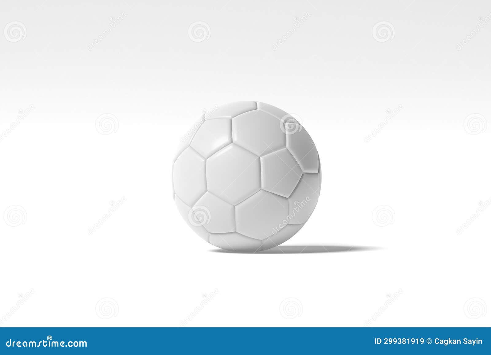 White Colored Soccer Ball on White Background Stock Illustration ...