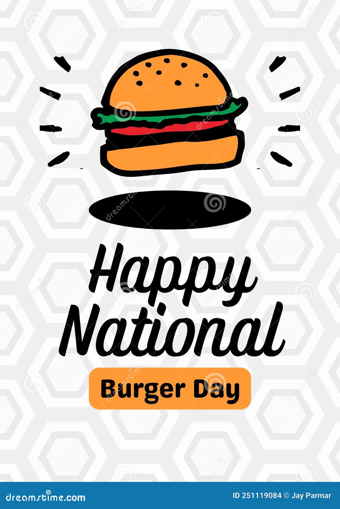 White Colorful Modern Happy National Burger Day Flyer Stock ...