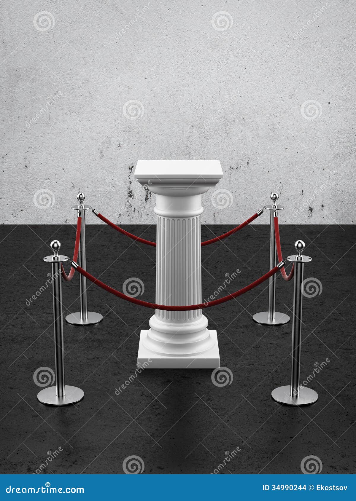 White column as pedestal stock illustration. Illustration of roman ...