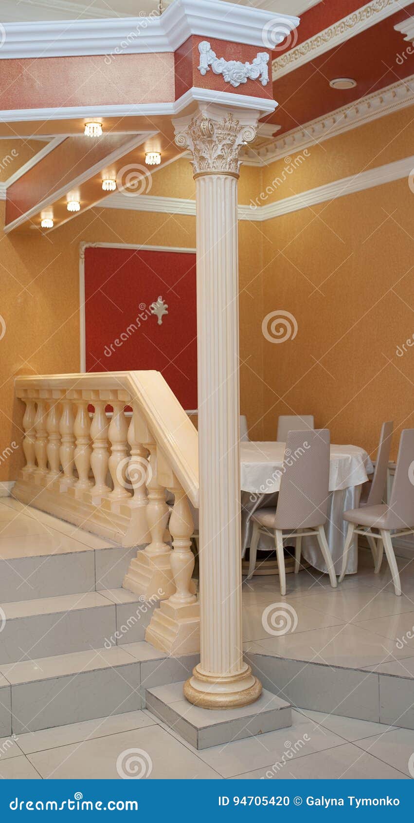 White Column in the Interior Editorial Image - Image of famous, court ...