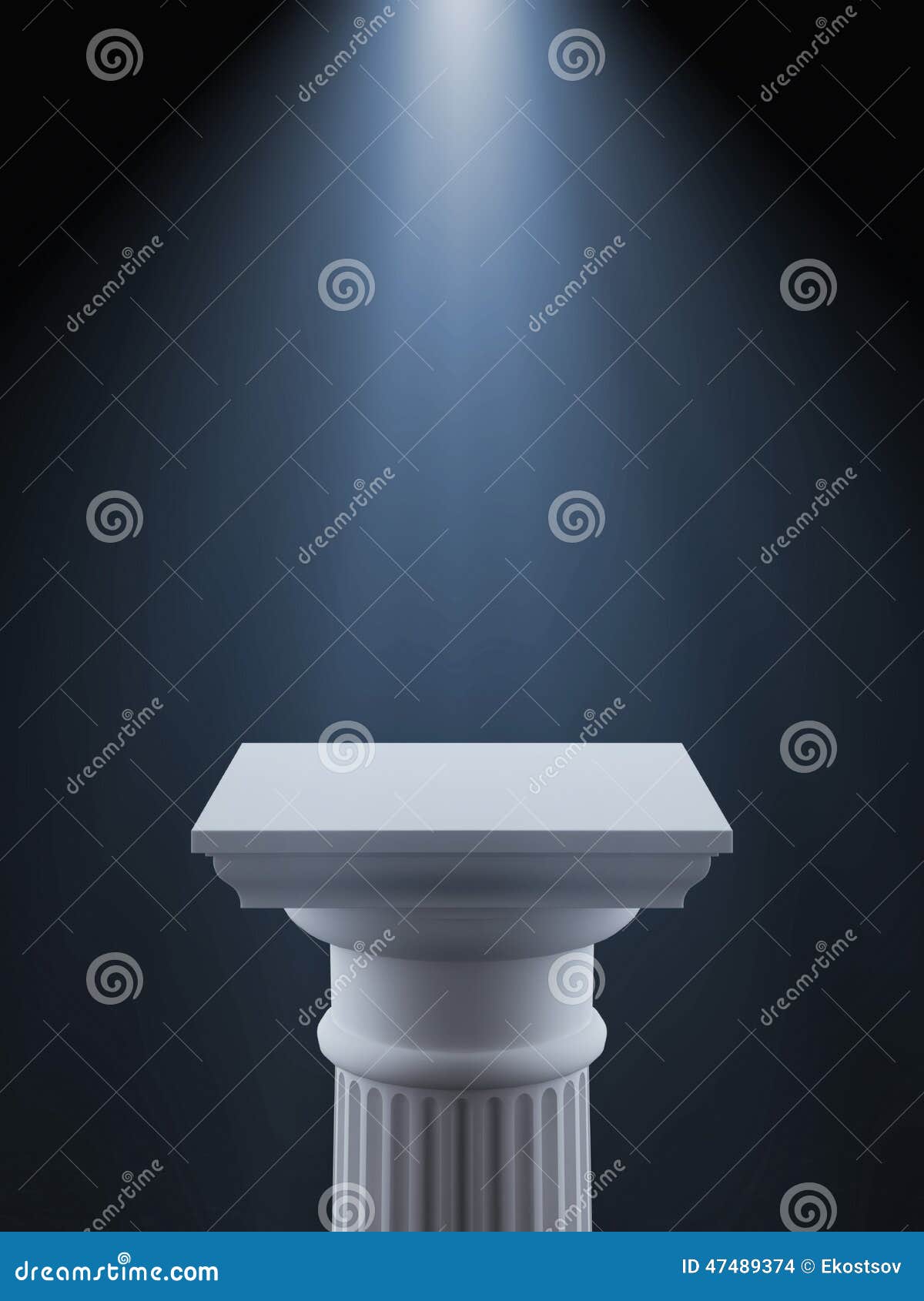 White column with light stock illustration. Illustration of gray - 47489374