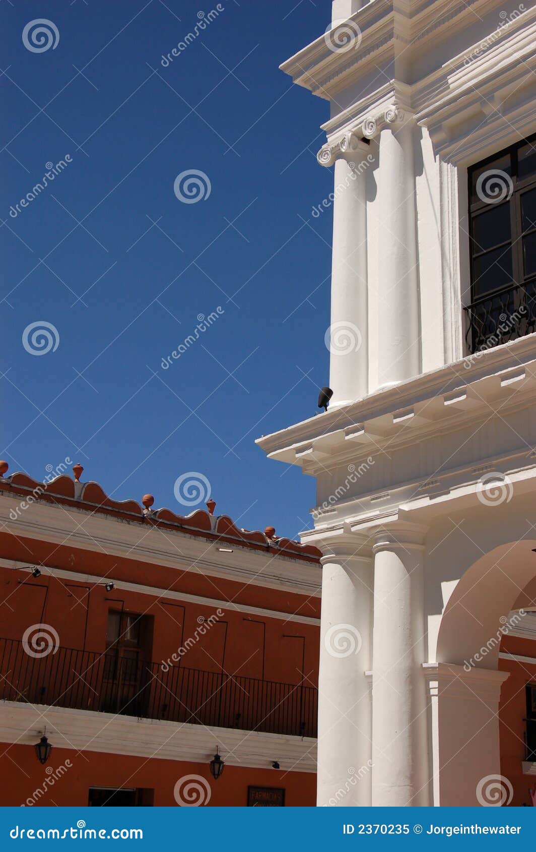 White Columns on a Building Stock Image - Image of columns, white: 2370235