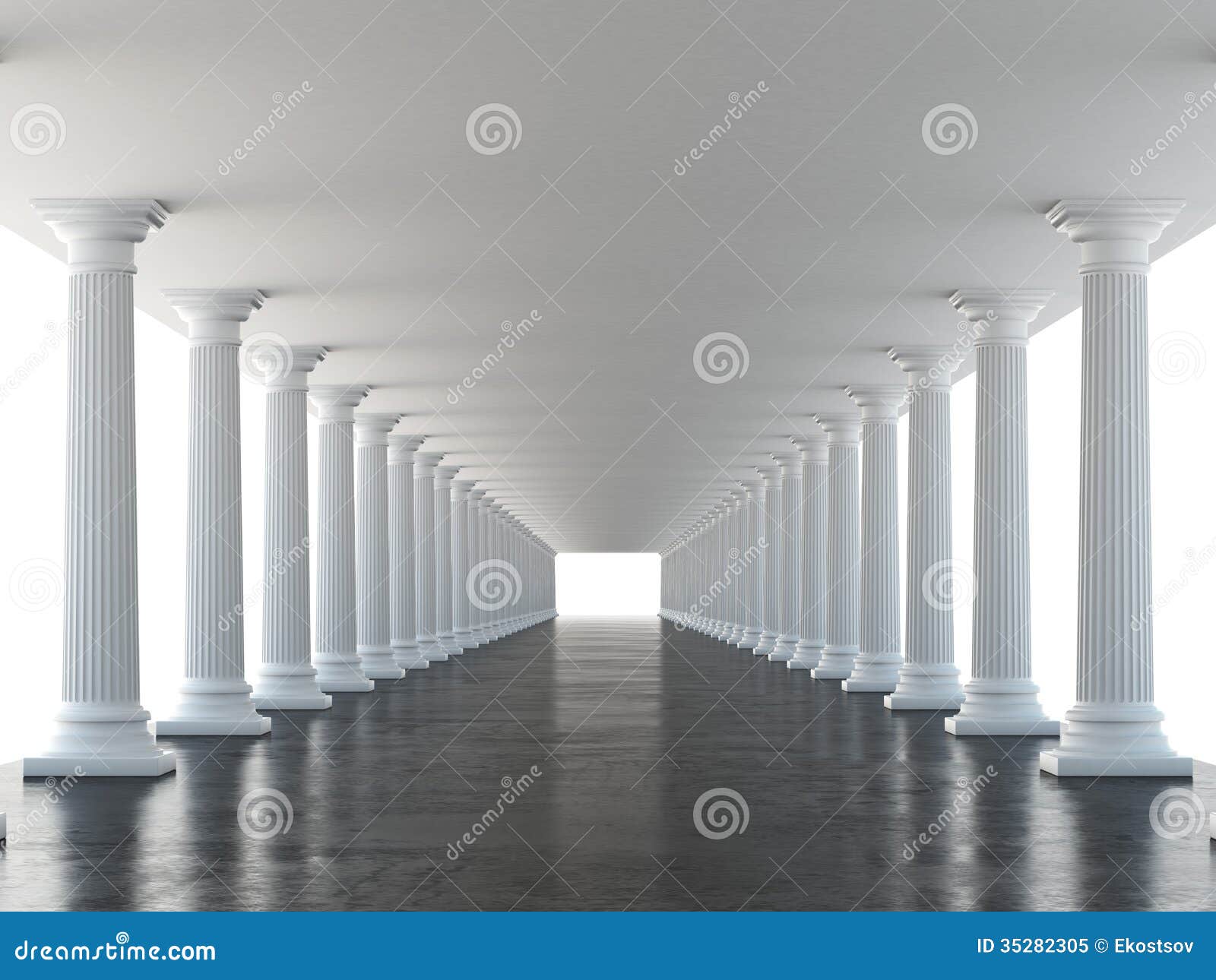 White columns stock illustration. Illustration of doric - 35282305