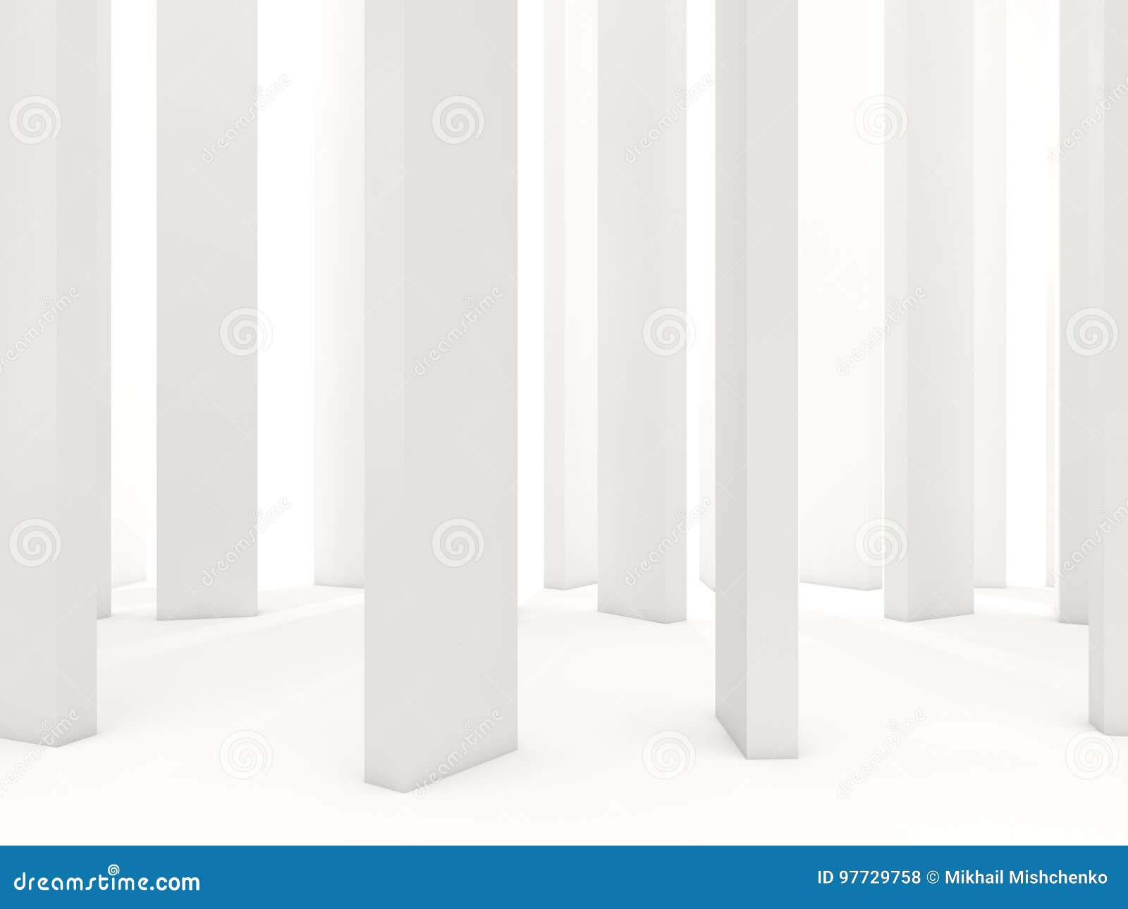 White Columns Isolated on White Background Stock Illustration ...