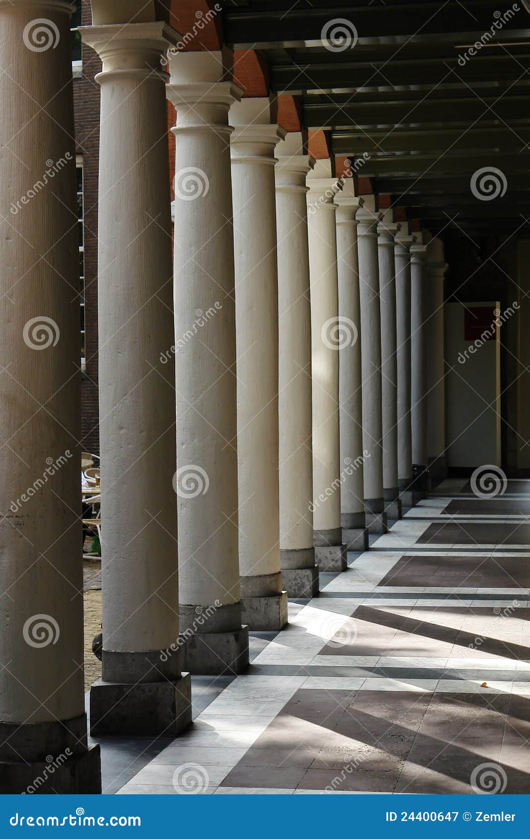 White columns in a row stock image. Image of sunlight - 24400647