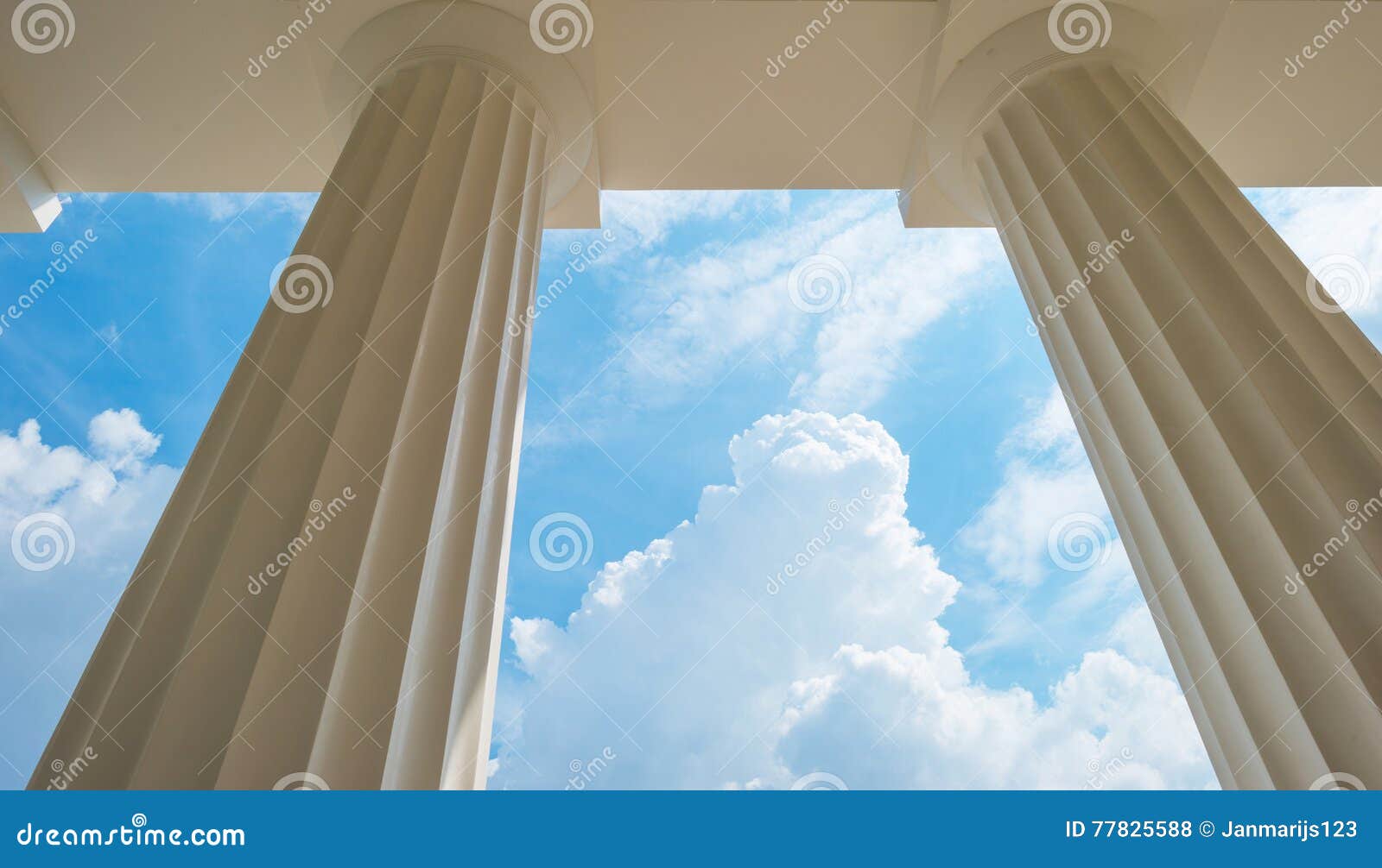 White columns in sunlight stock photo. Image of sunny - 77825588