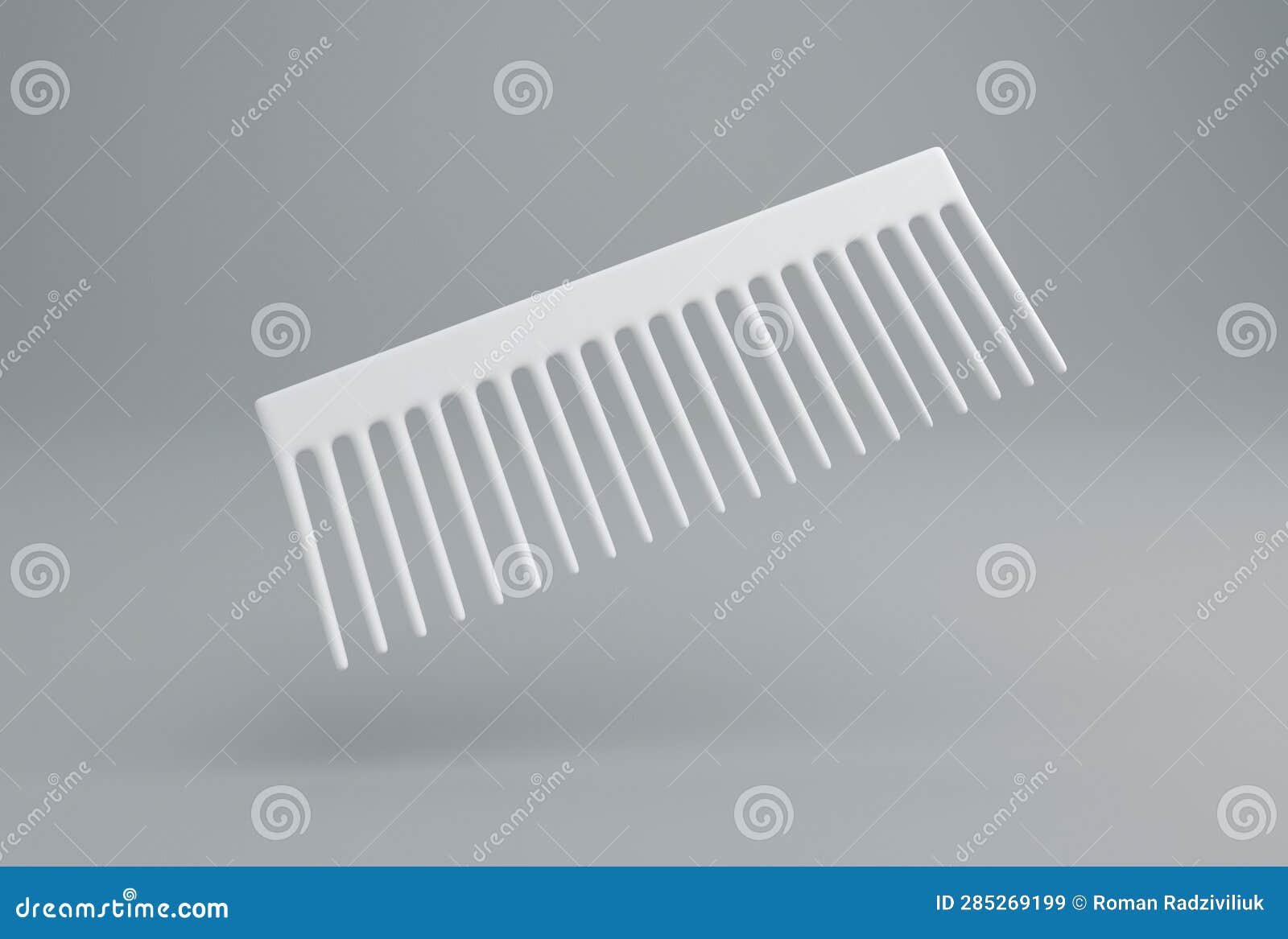White Comb on a Gray Studio Background. Minimal Concept Stock ...