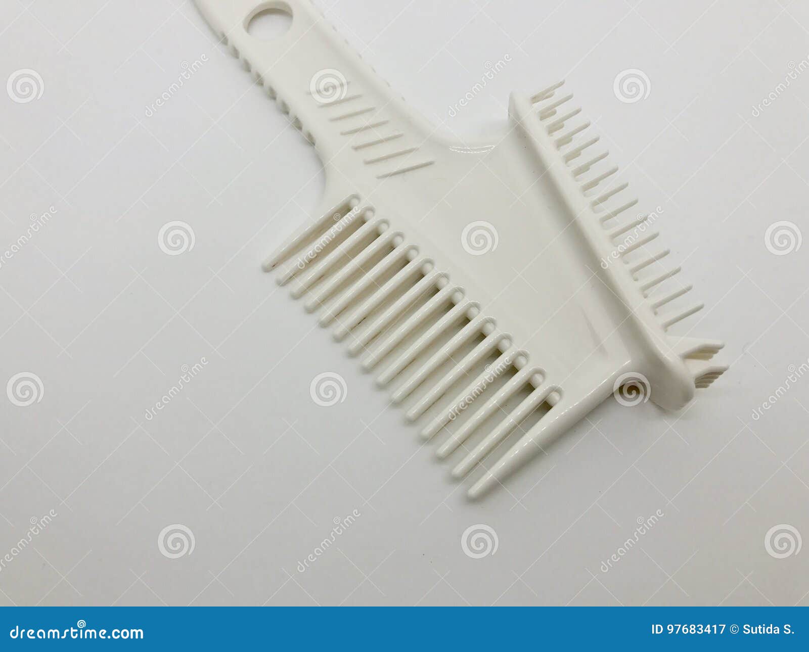 White comb stock image. Image of accessory, brush, wide - 97683417