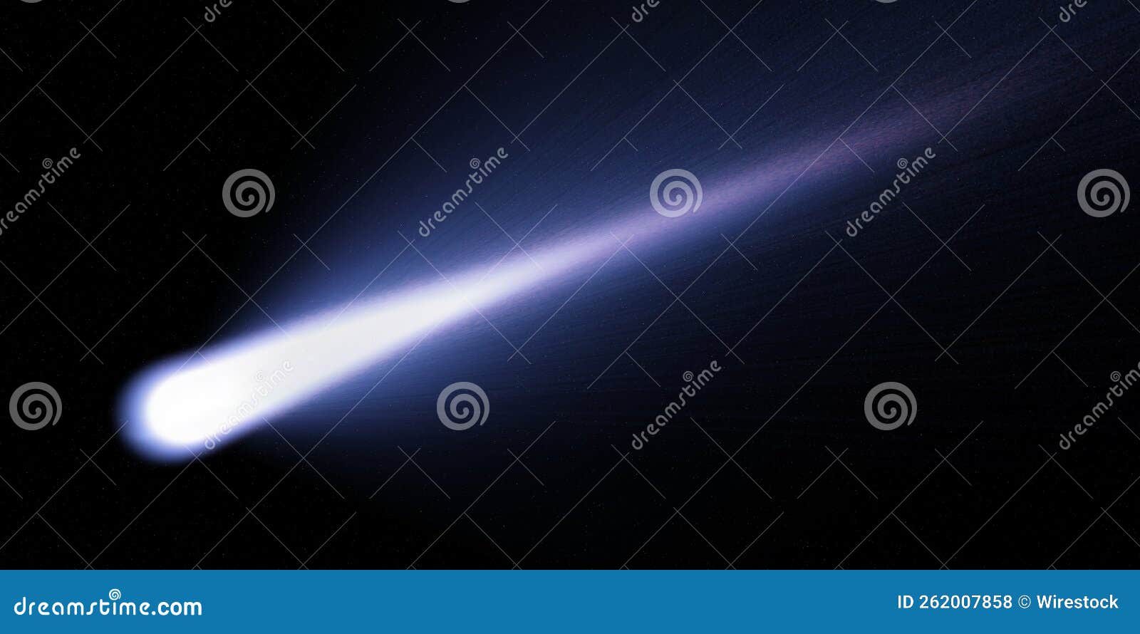 White Comet Trail in the Black Night Sky Stock Photo - Image of nature ...