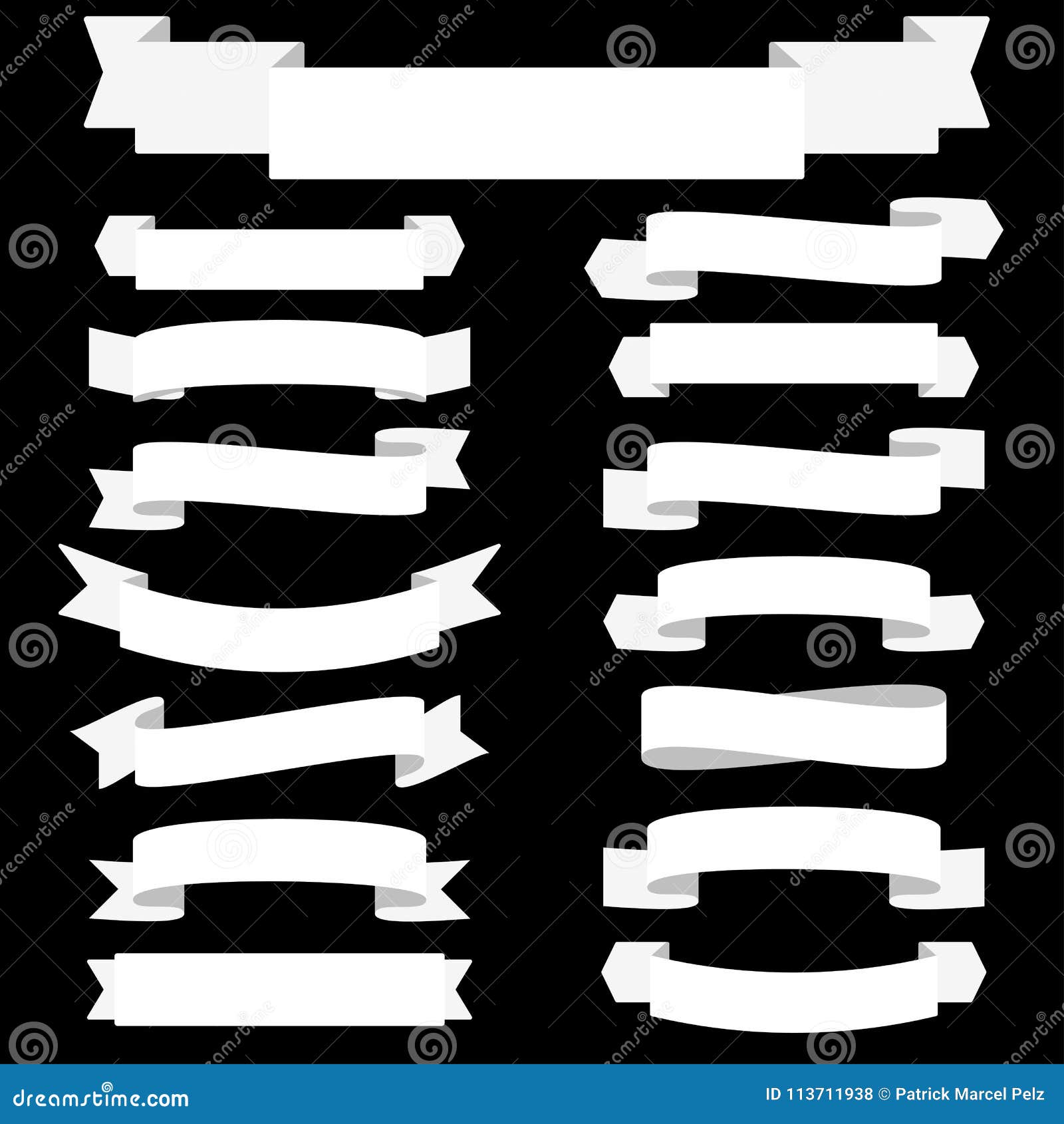 White Comic Banners Collection Stock Vector - Illustration of ...