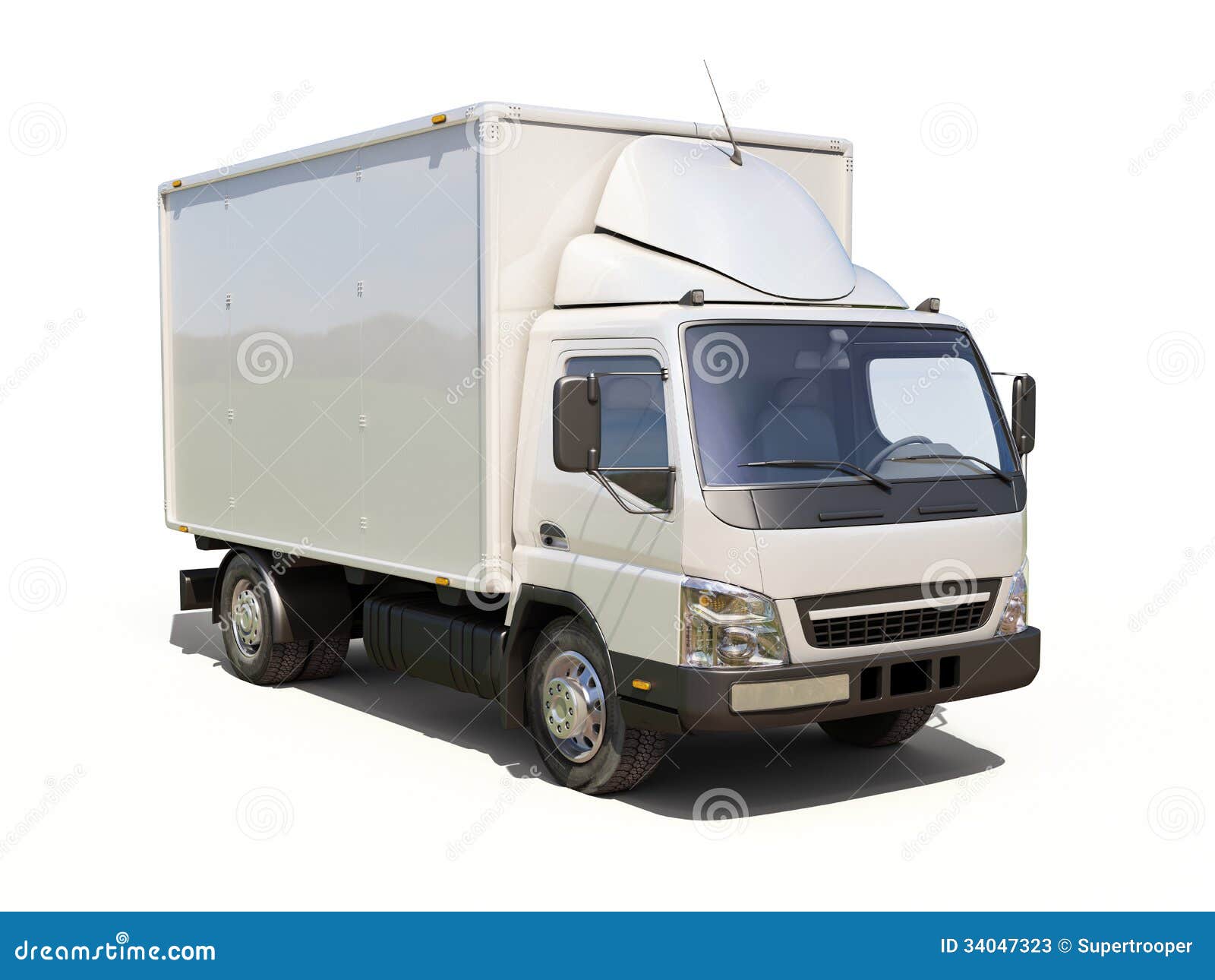 White Commercial Delivery Truck Stock Image - Image of delivery, load ...