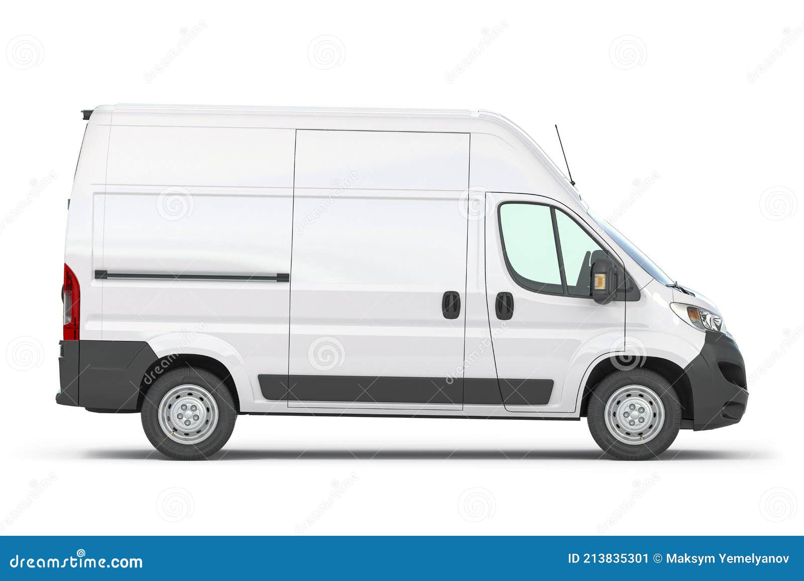 White Commercial Van Top View Isolated On White 3d Illustration Royalty ...