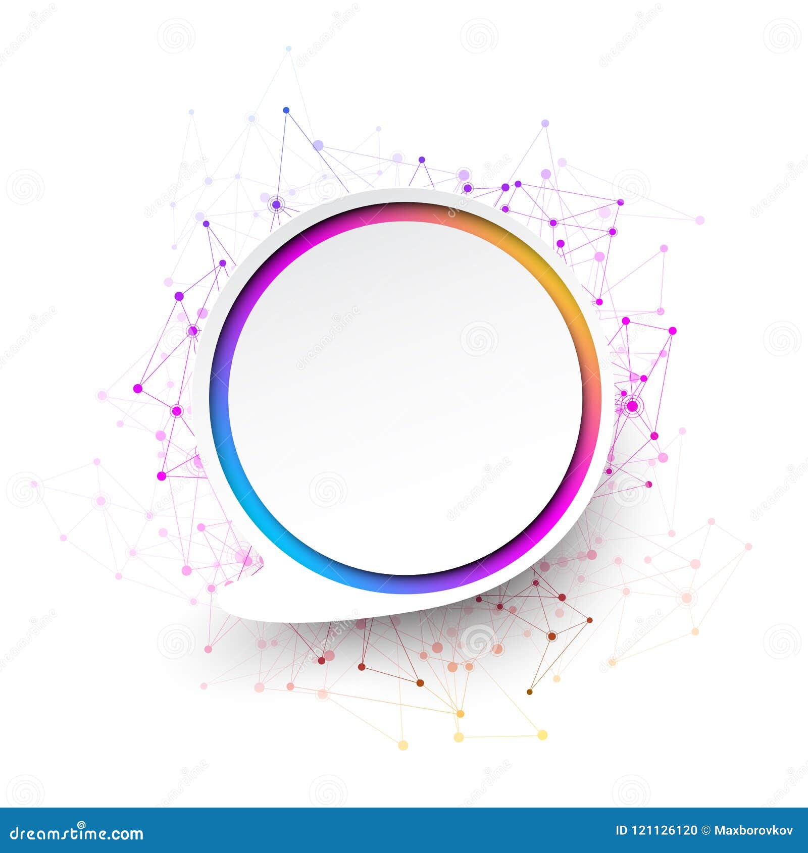 White Communication Background with Colorful Network. Stock Vector ...
