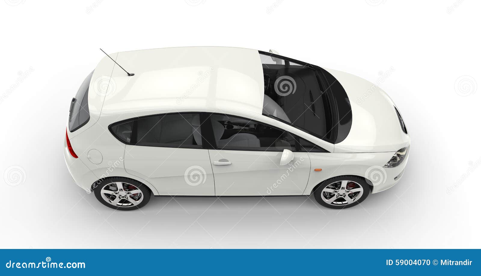White Compact Car stock photo. Image of business, side - 59004070
