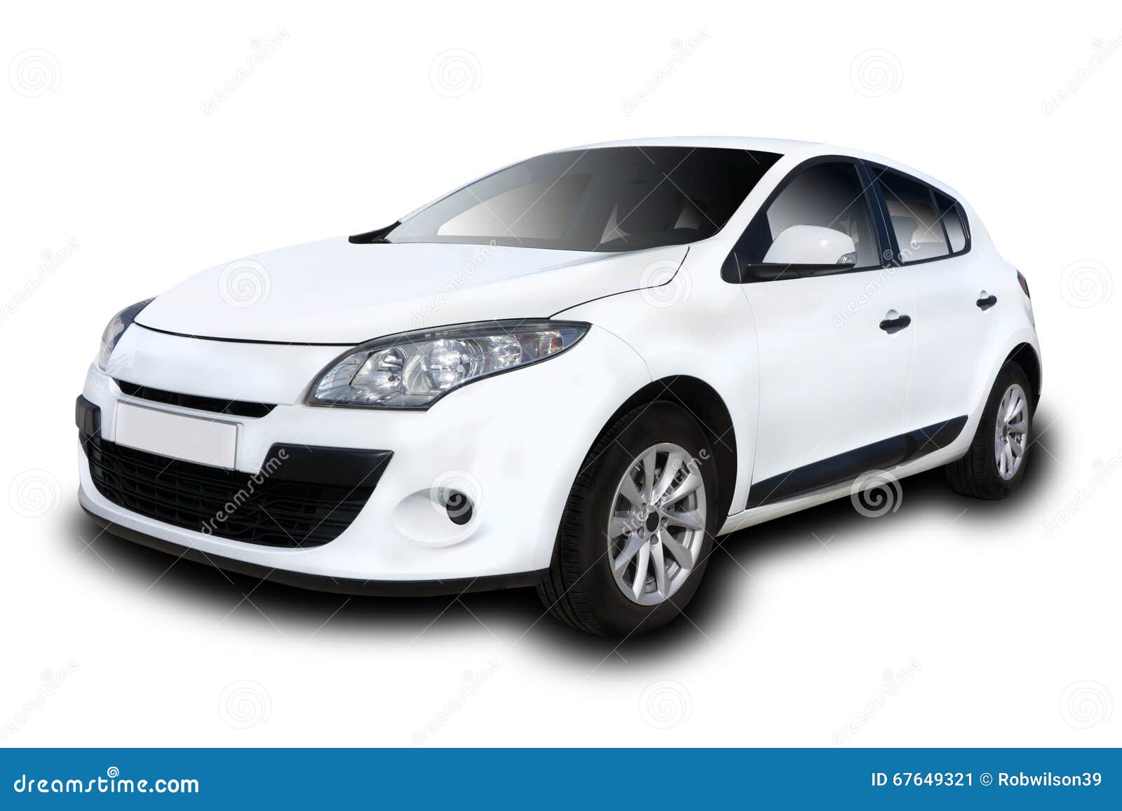 White Compact Four Door Ca stock image. Image of window - 67649321