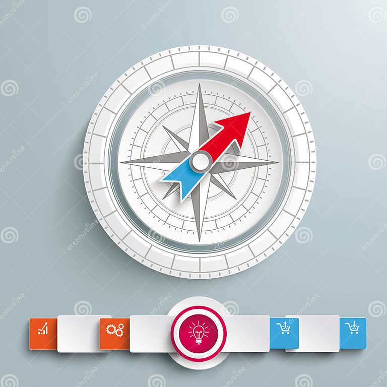White Compass Infographic Circle Banners Stock Vector - Illustration of ...