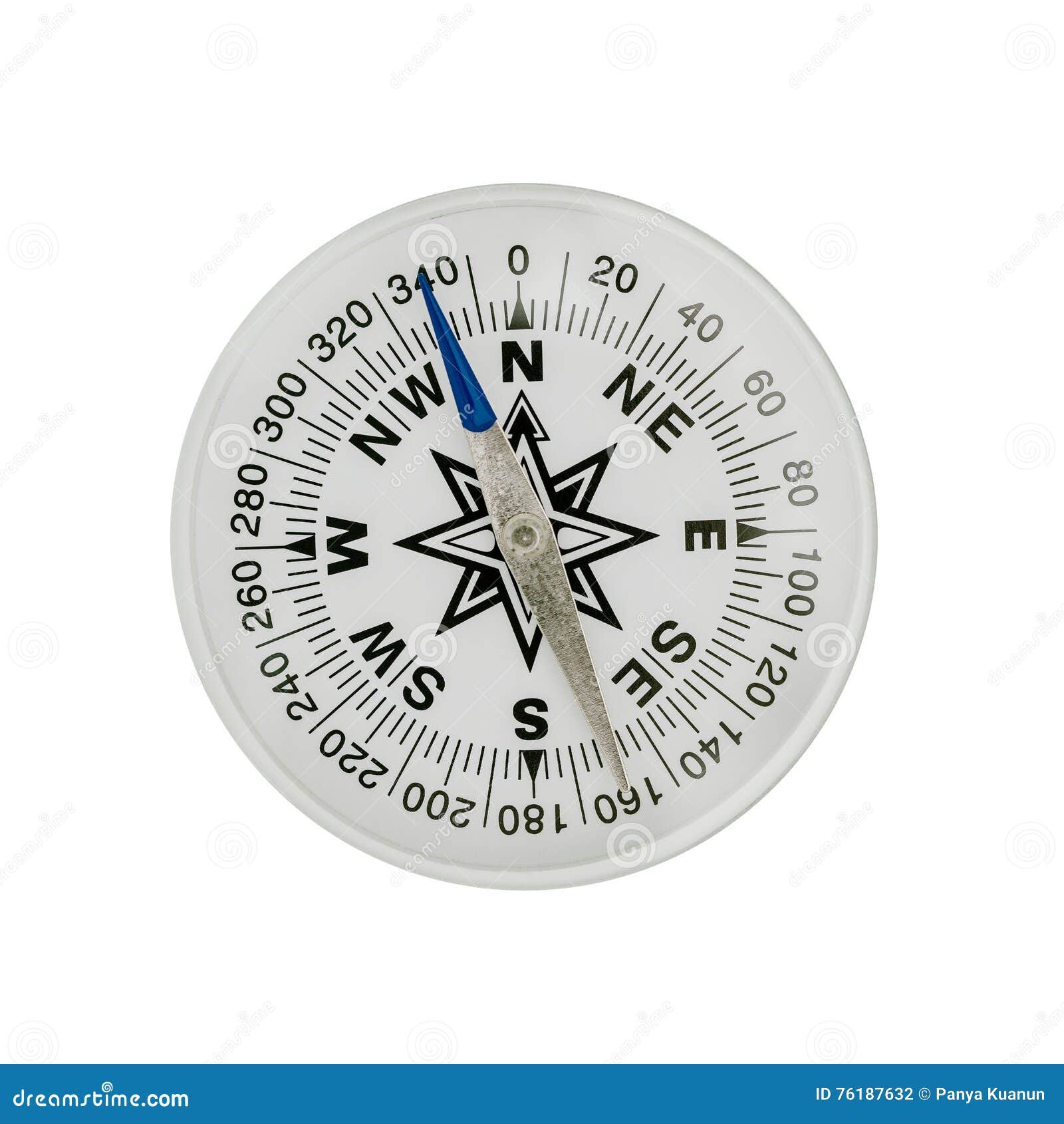 White Compass Isolated on White Background. Stock Photo - Image of ...