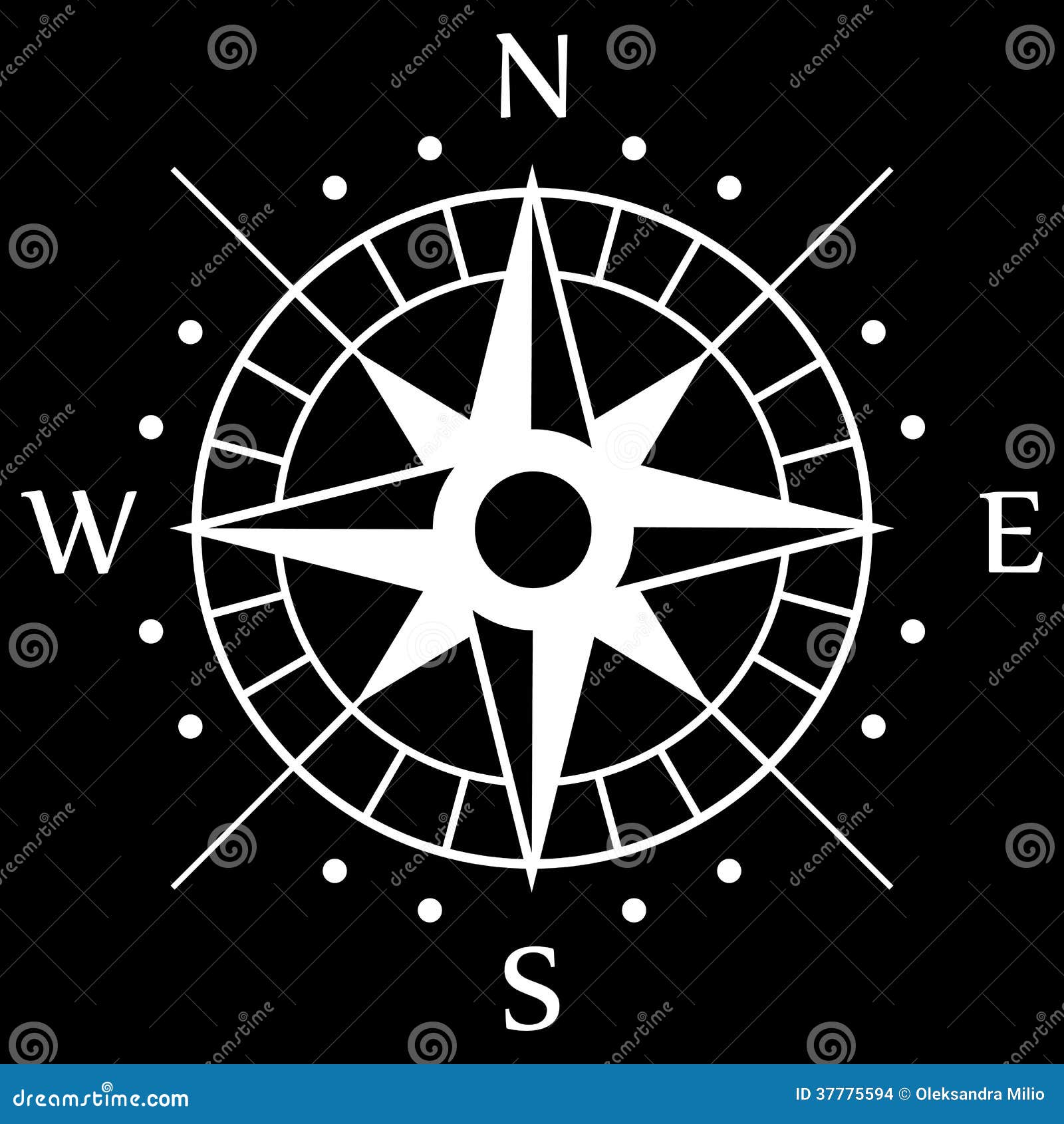 White Compass Symbol stock vector. Illustration of adventure - 37775594