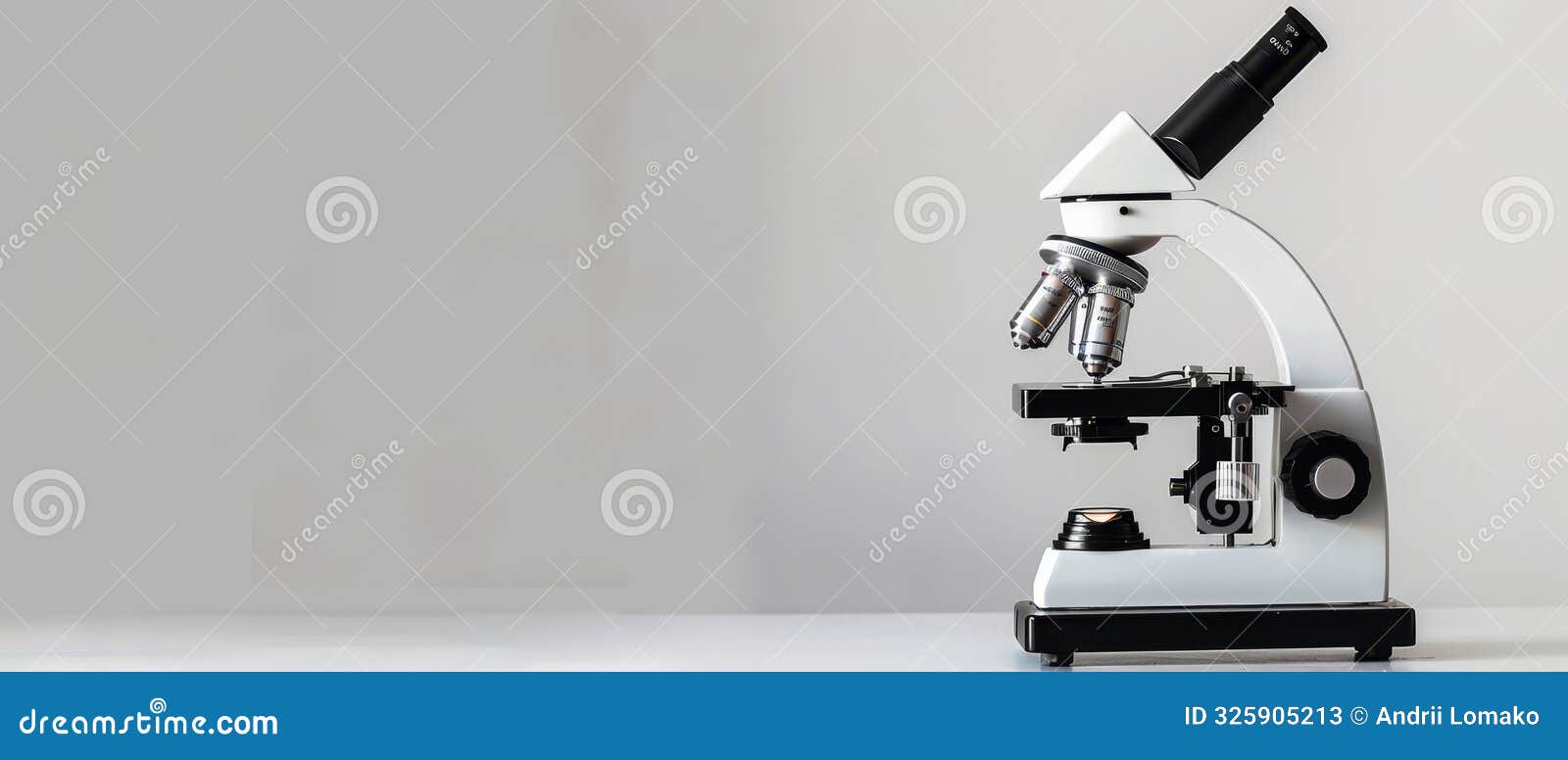 Compound Microscope With Glass Sample Slide For Medical Health Science ...