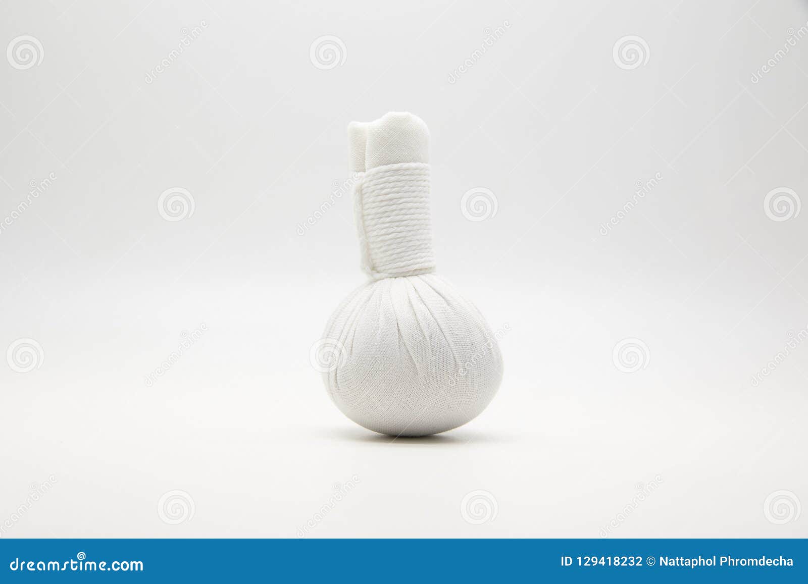 White Compress Ball on White Background. Stock Photo - Image of aroma ...