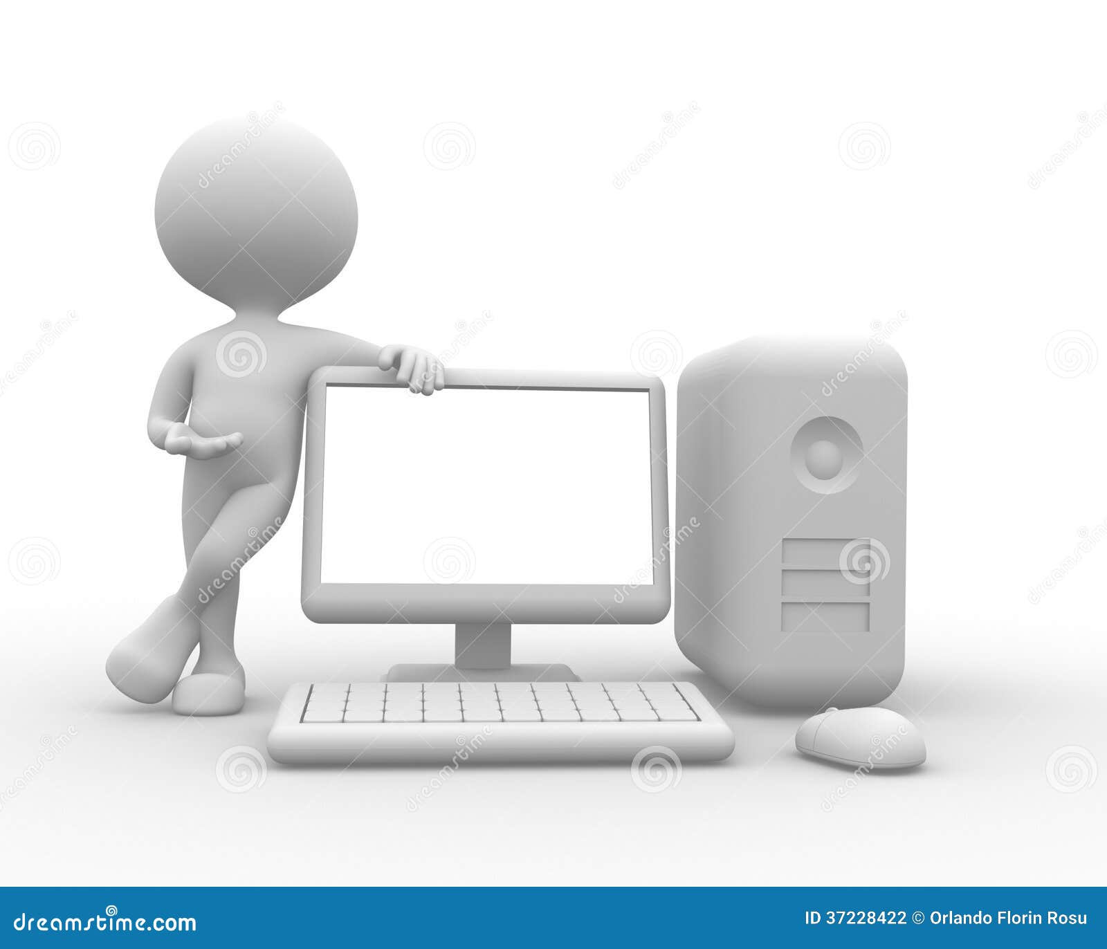 White Computer Stock Photography - Image: 37228422