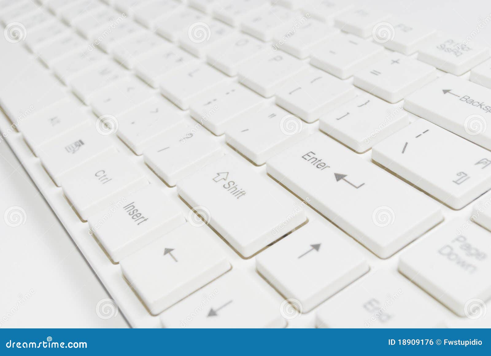White computer keyboard stock photo. Image of nice, plastic - 18909176
