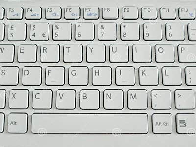 White computer keyboard stock image. Image of keys, surface - 20516485