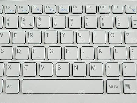White computer keyboard stock image. Image of keys, surface - 20516485