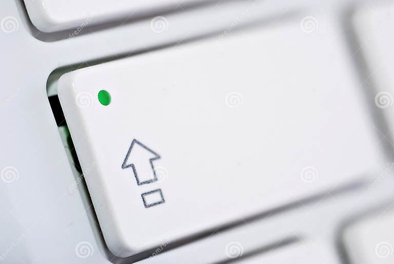 White Computer Keyboard Caps Stock Photo - Image of electronic, close ...