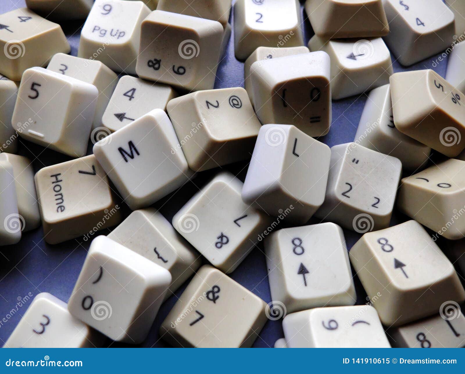 White Computer Keyboard Keys, Mostly Numeric with ML Machine Learning ...