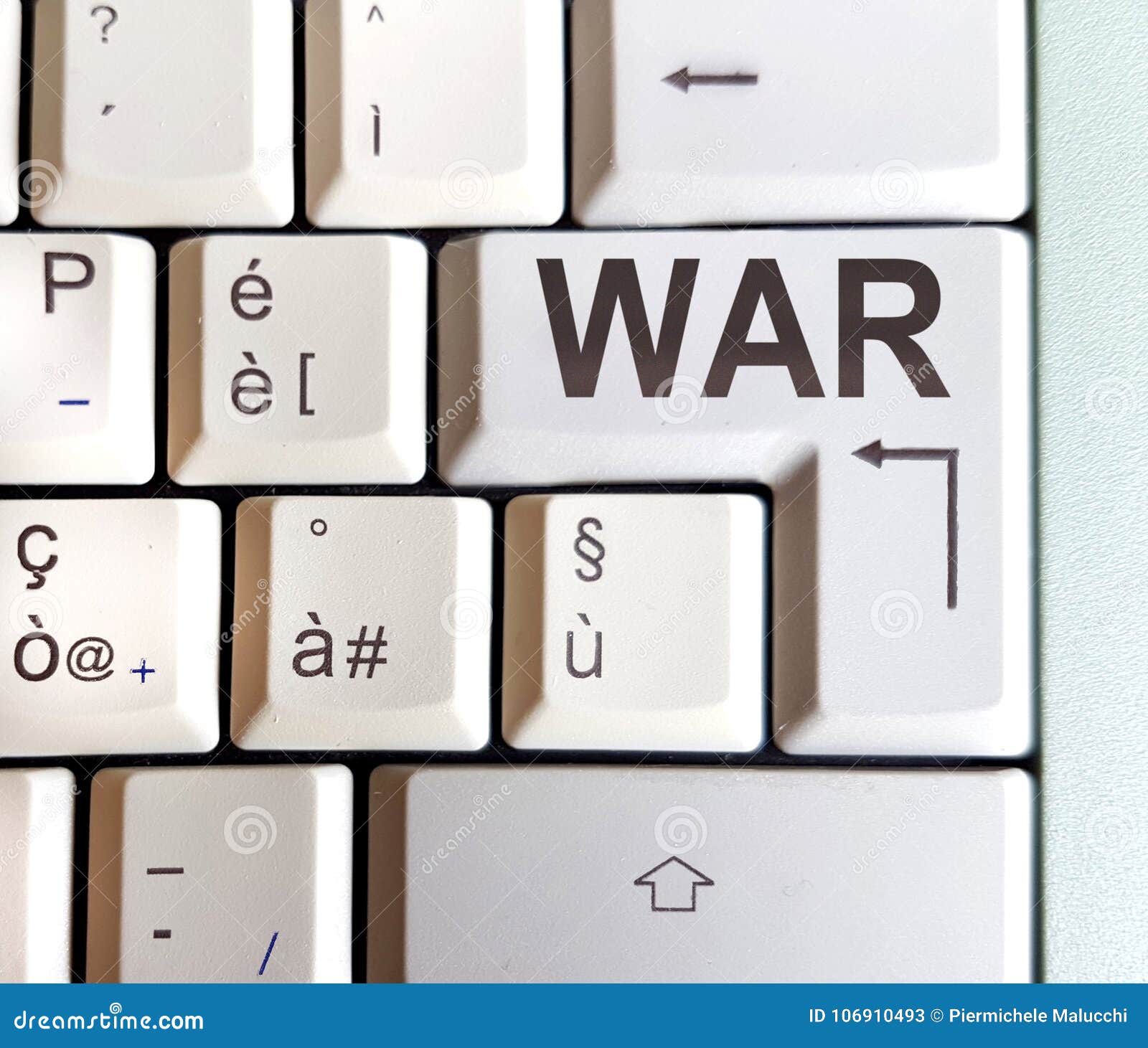 Keyboard with Key with the Answer Written: War Stock Image - Image of ...