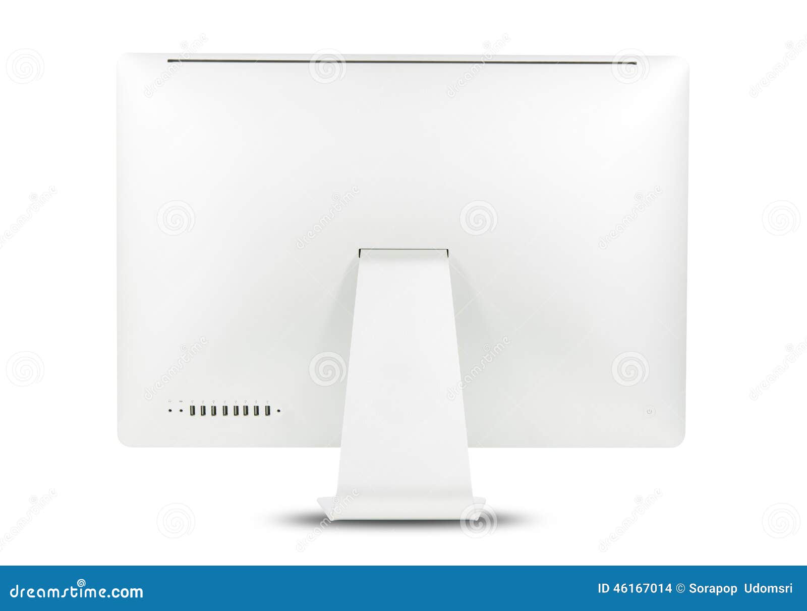 White Computer Monitor Isolated Stock Photo - Image of object, design ...