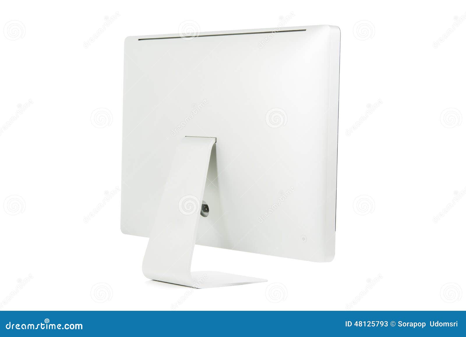 White Computer Monitor Isolated Stock Image - Image of equipment ...