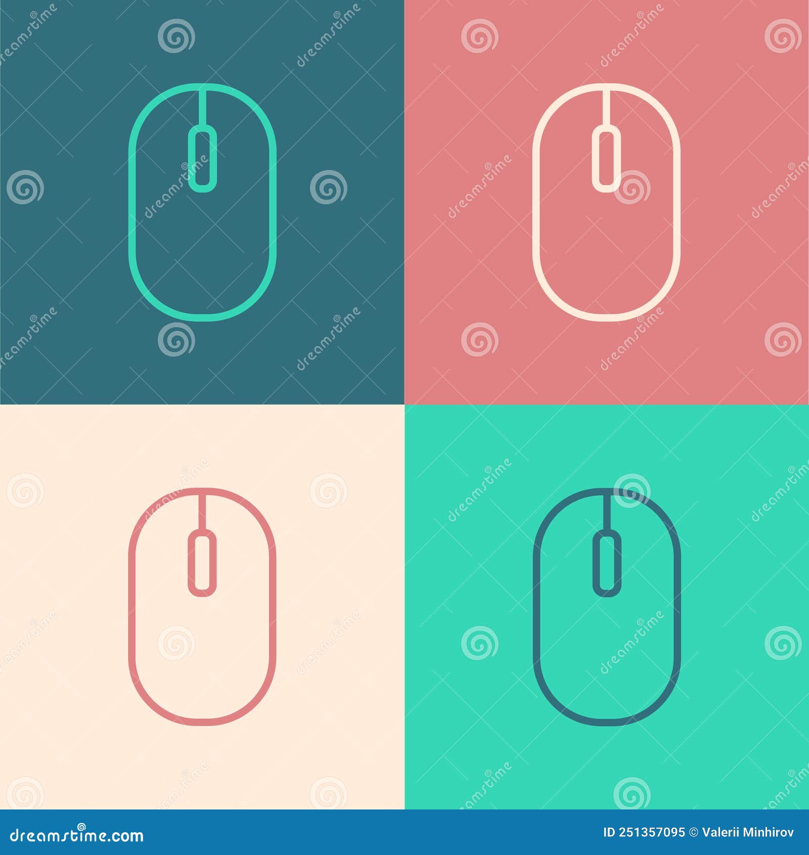 White Computer Mouse Icon Isolated on Black Background. Optical with ...