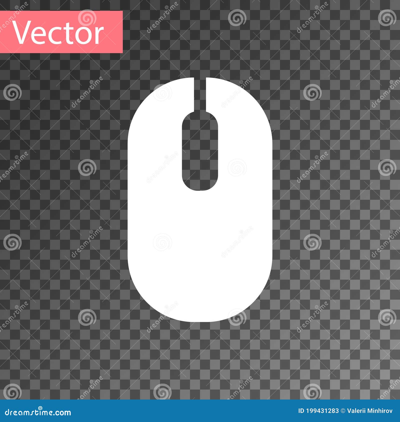 White Computer Mouse Icon Isolated on Transparent Background. Optical ...