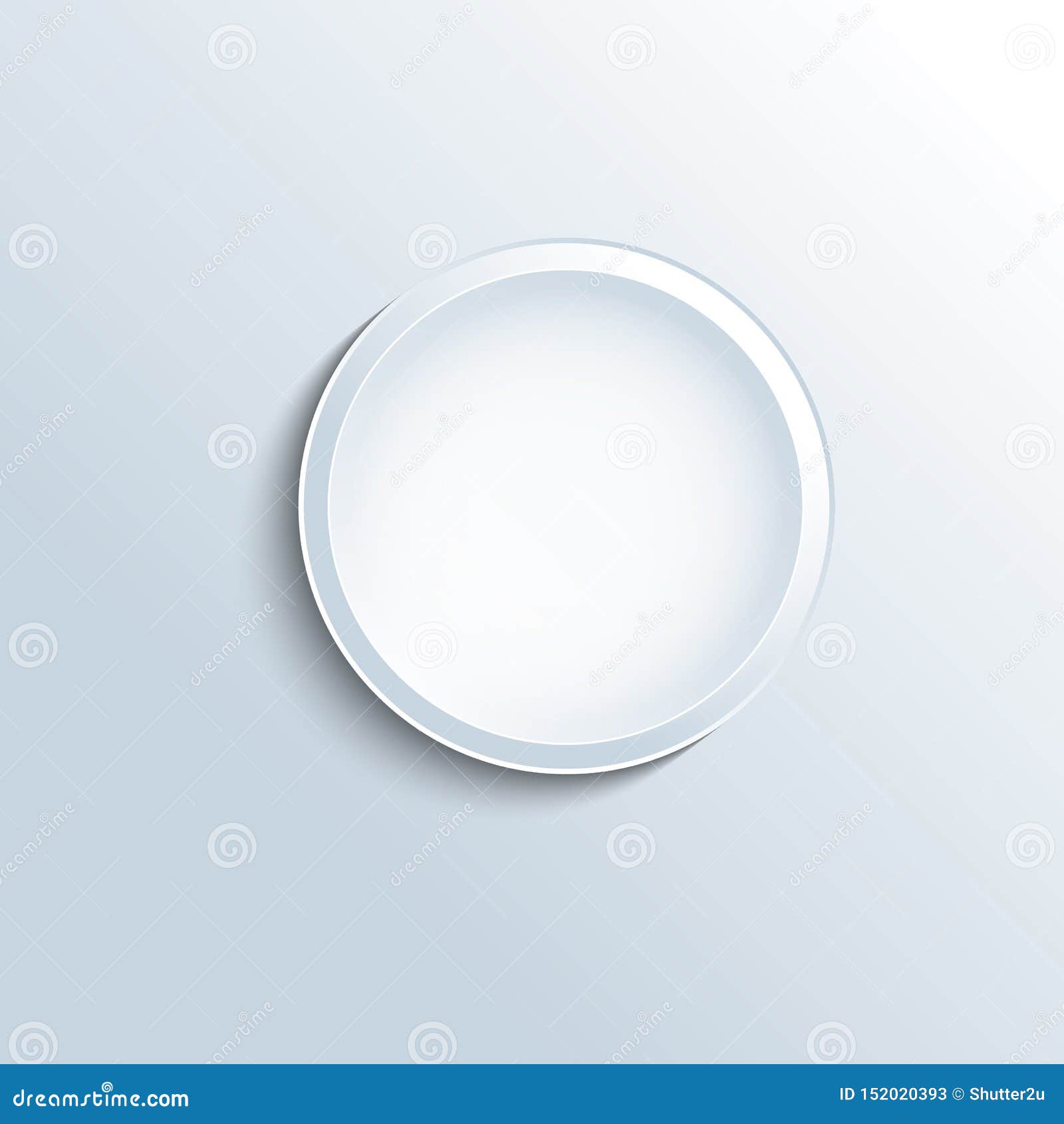 White Concave Button Vector. UI And Interface For Application ...