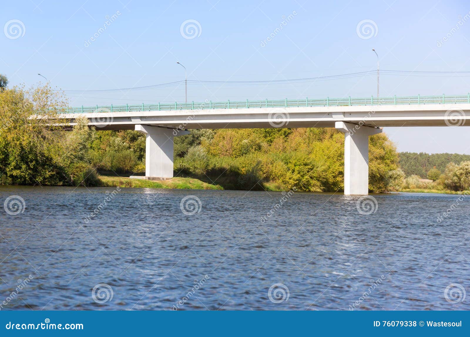 White concrete bridge stock photo. Image of overpass - 76079338