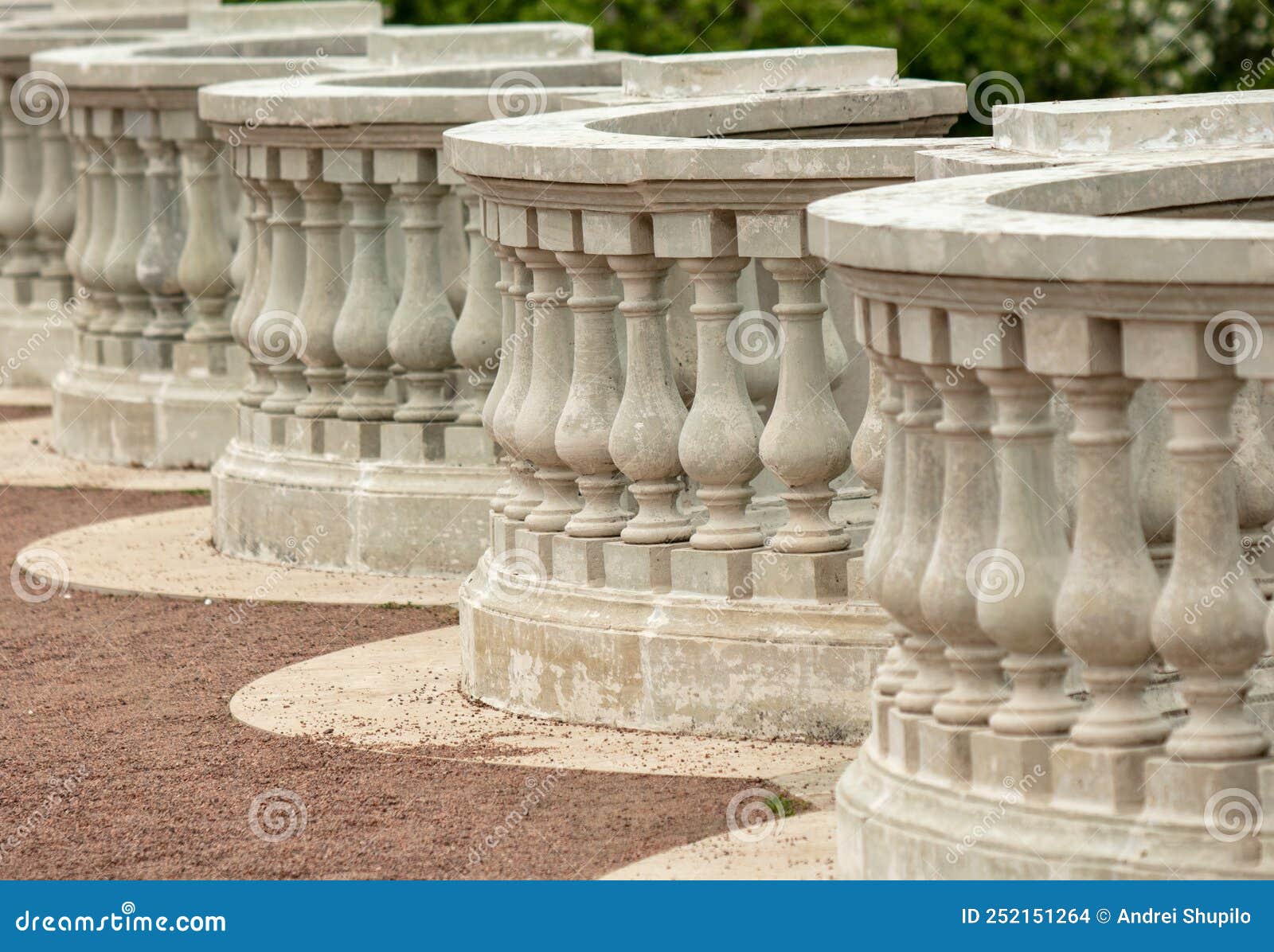 White Concrete Columns on the Fence. Stock Photo - Image of background ...
