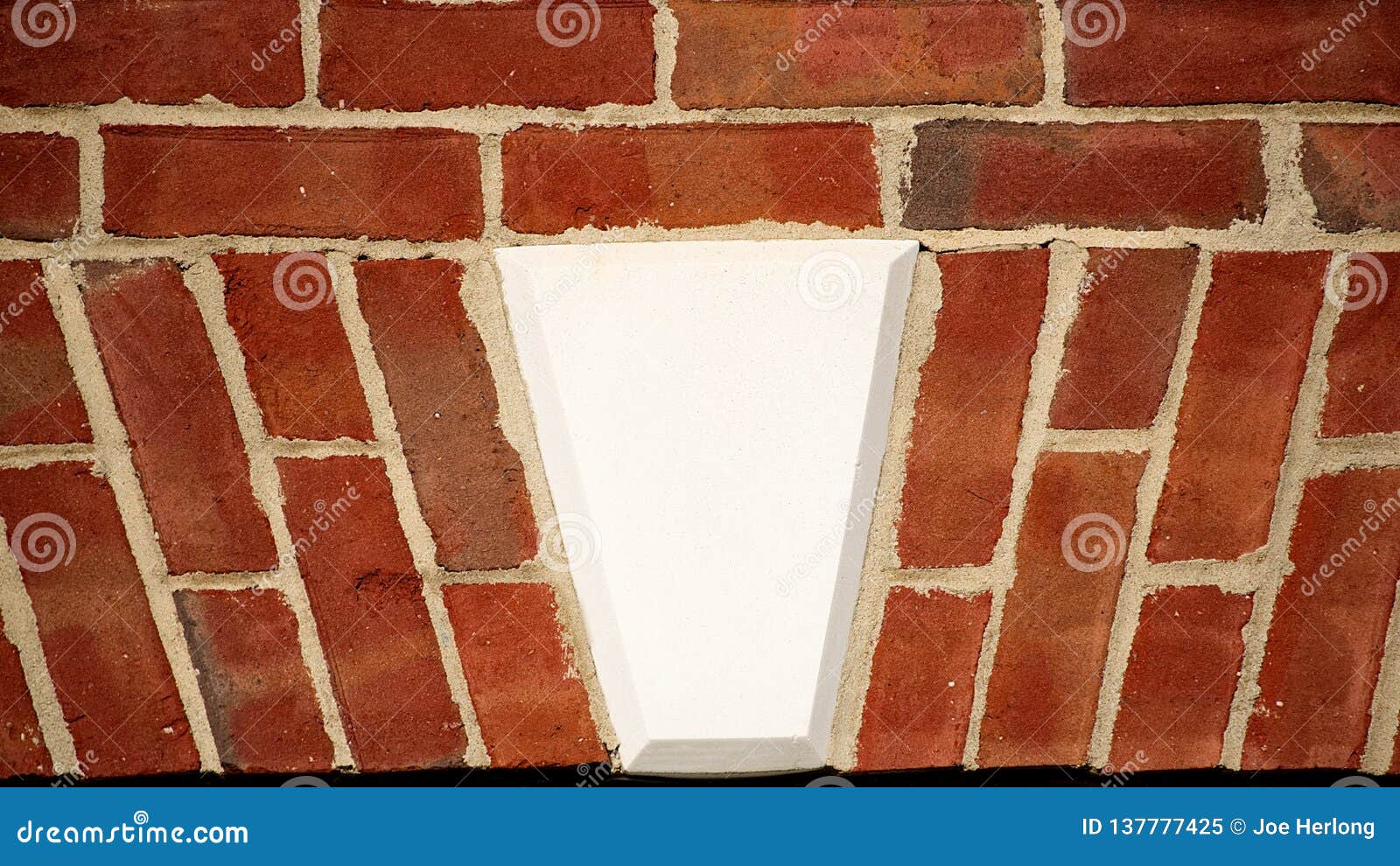 A Keystone Surrounded Red Brick. Stock Image - Image of architecture ...